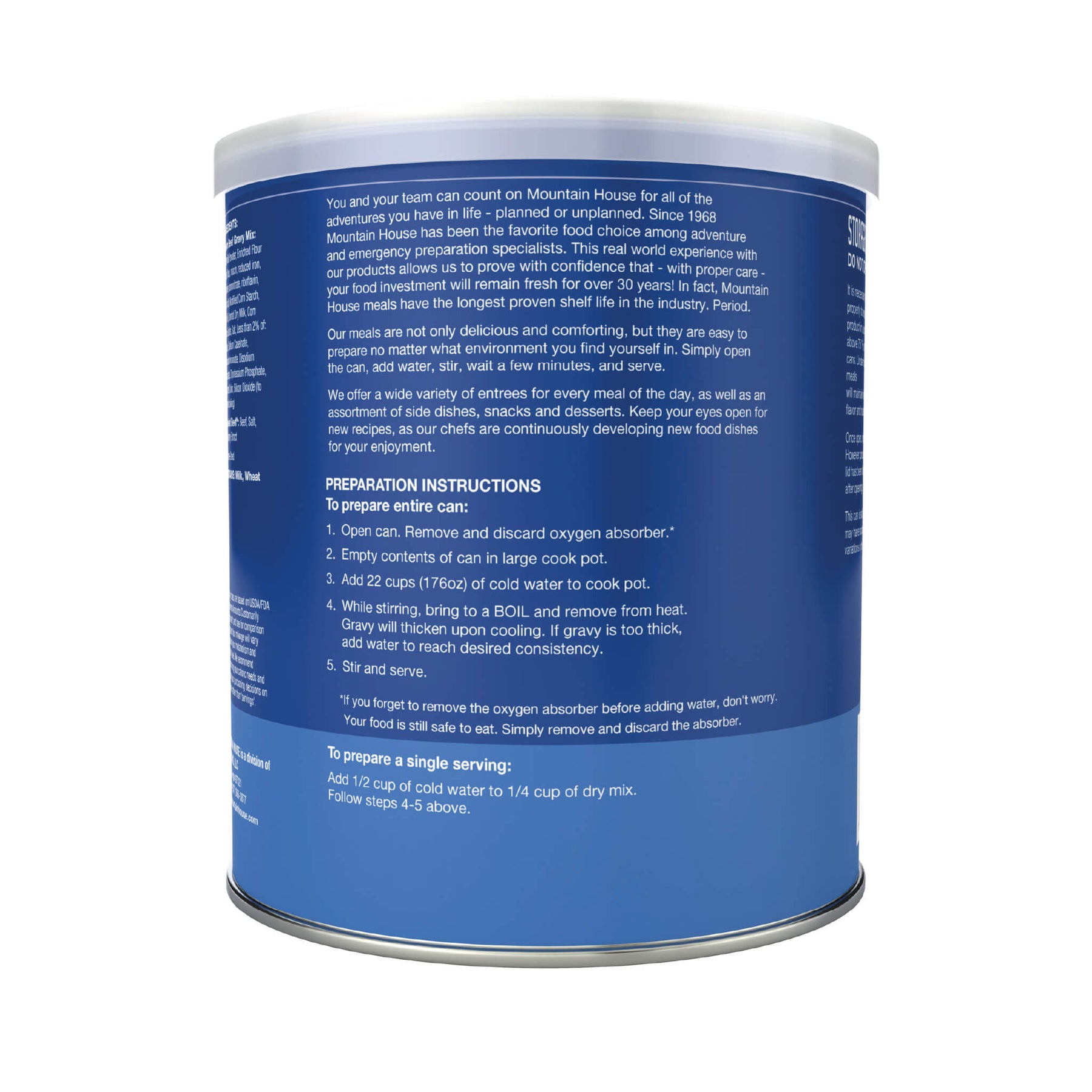 Creamed Beef Gravy - Military #10 Can | Mountain House
