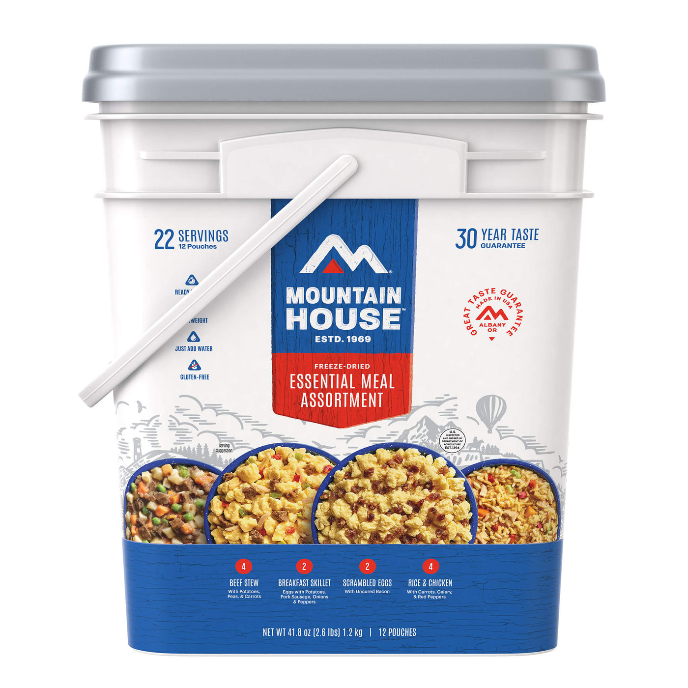 Freeze-Dried Food Buckets - Adventure Meals - Mountain House