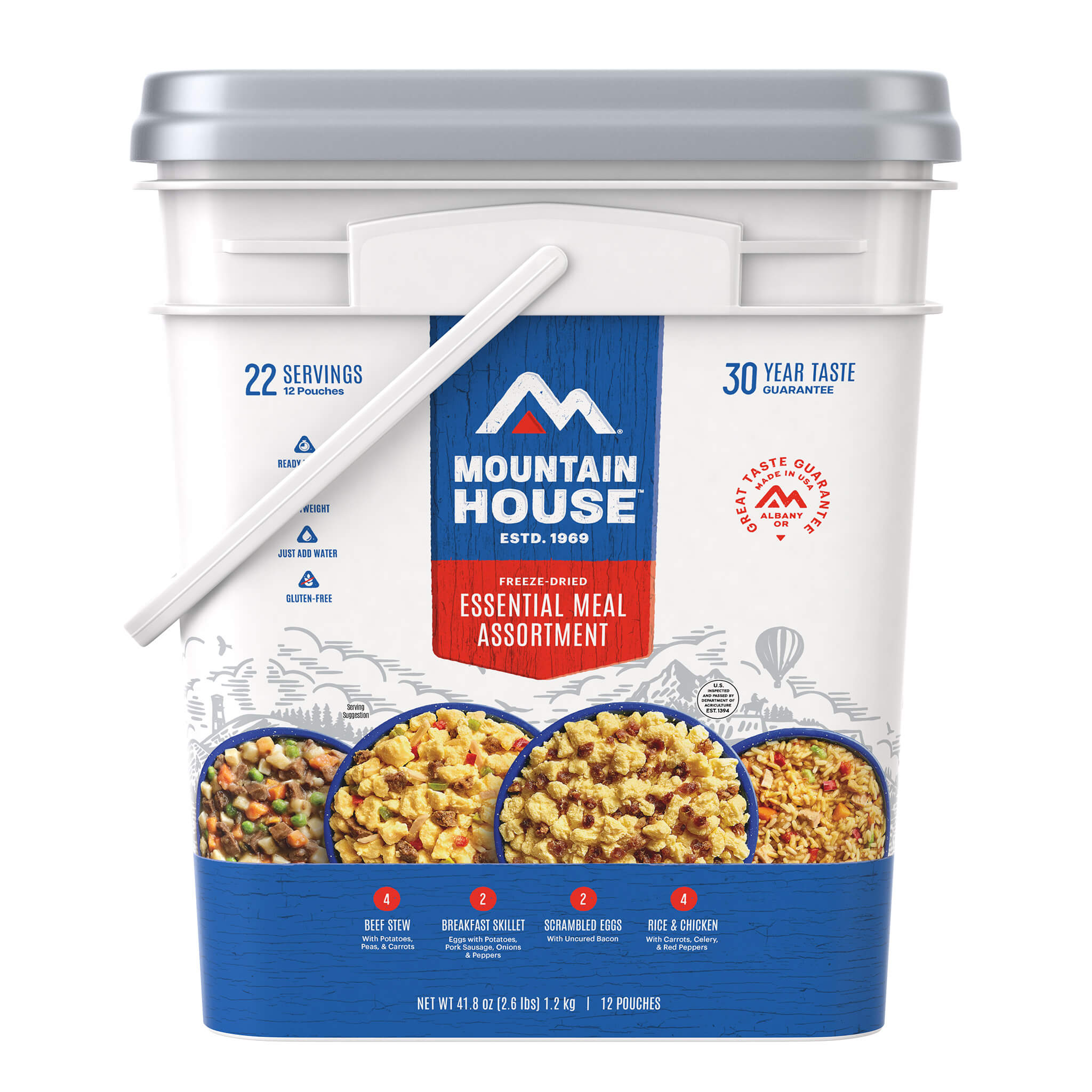 Freeze-Dried Food Buckets - Adventure Meals - Mountain House