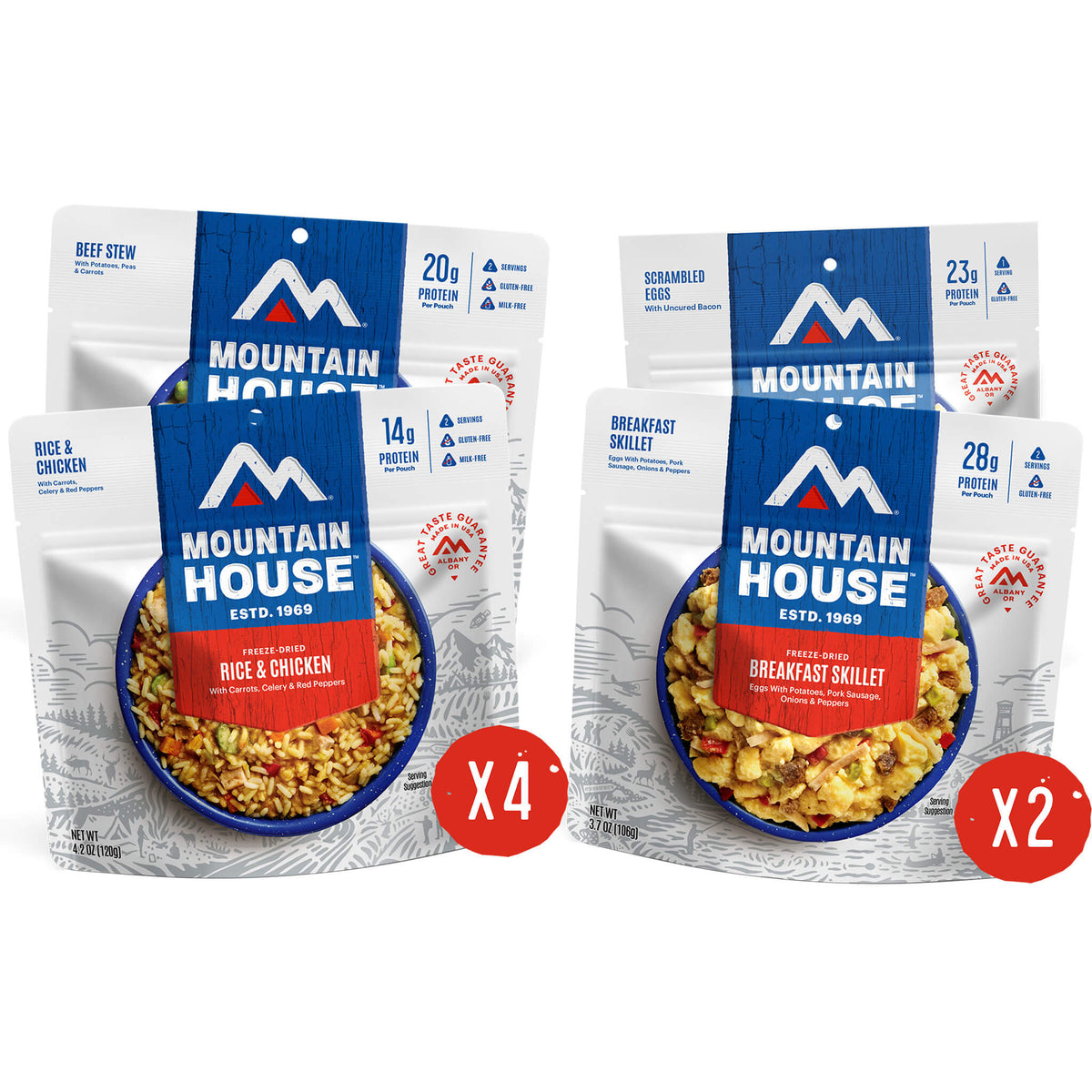 Freeze-Dried Assortment Meal Buckets | Mountain House