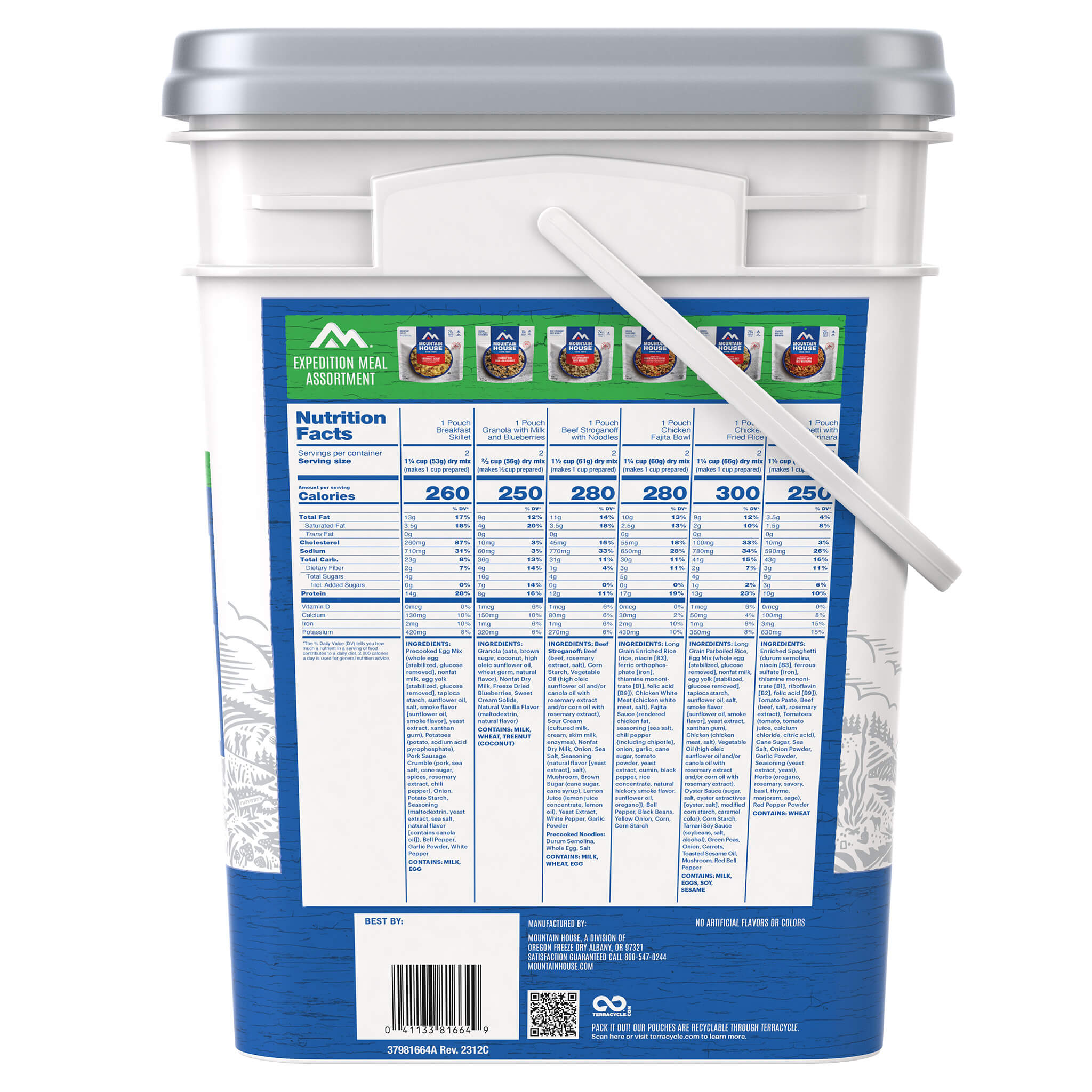 Expedition Meal Assortment Bucket | Mountain House